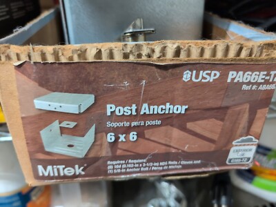 MiTek 6 X 6 Post Anchor USP PA66E-TZ 2-Sided Steel, Triple Zinc Lot of ...