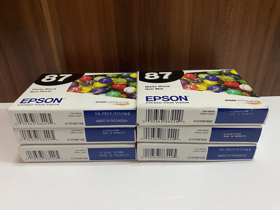 2014-2016 GENUINE SET 22 EPSON T0870-T0872-T0879 #87 INK STYLUS PHOTO ...