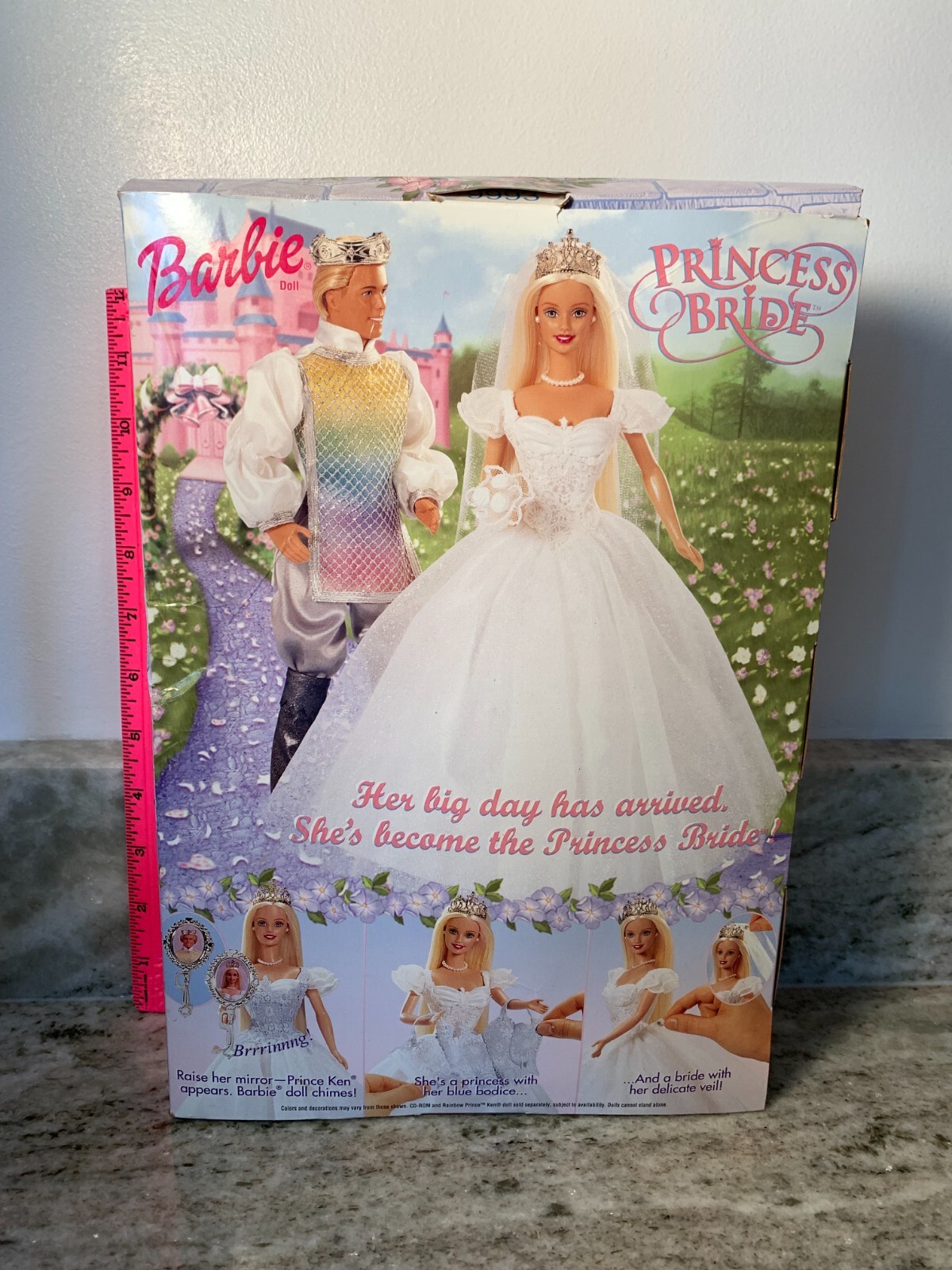 Vintage 2000 Mattel Princess Bride Barbie Doll with Magic Mirror In Box ...