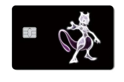 Mewtwo Pokemon Black Crystal Edition Credit Card Skin / Decal Sticker ...