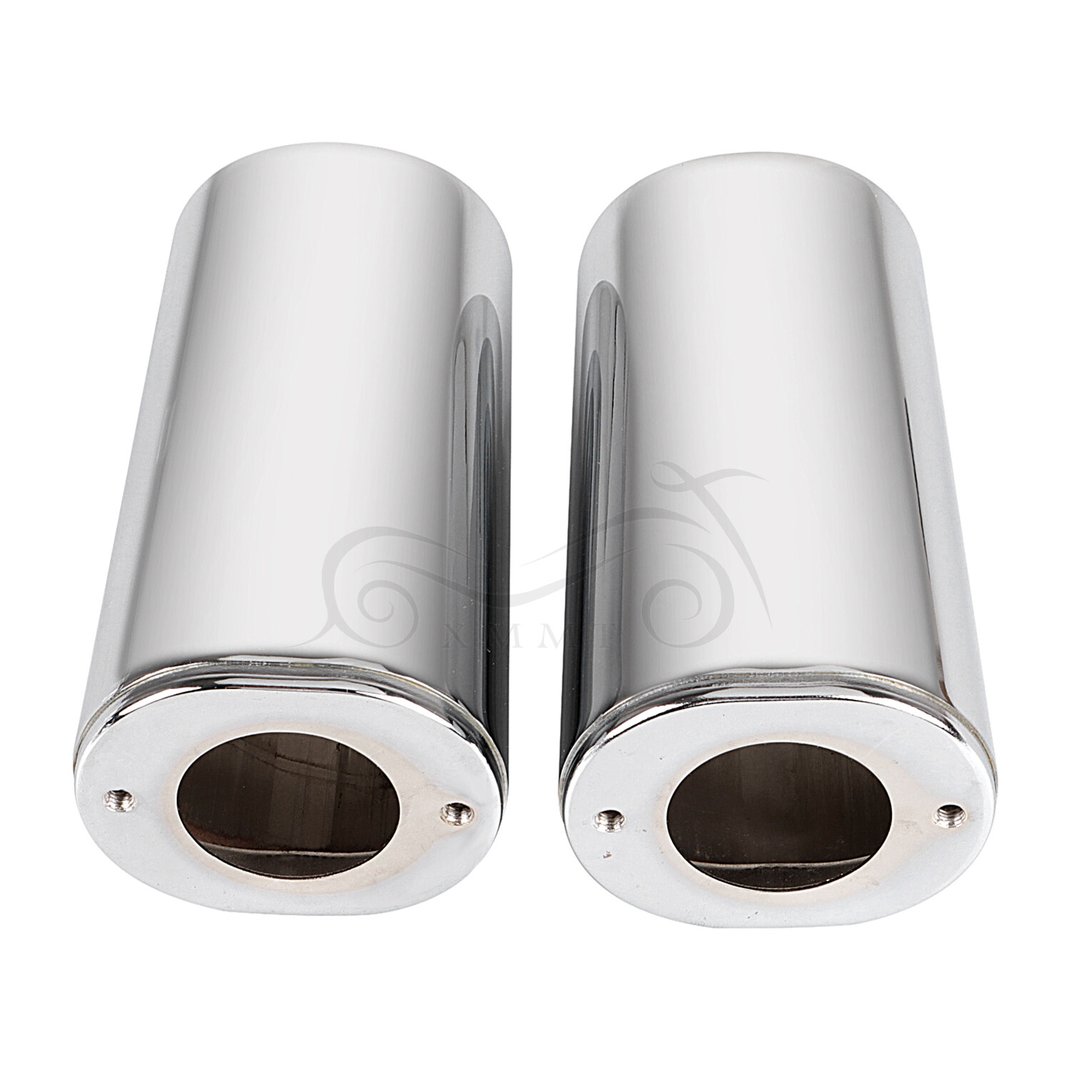 Chrome Fork Boot Slider Cover Cow Bells For Harley Street Glide Road ...