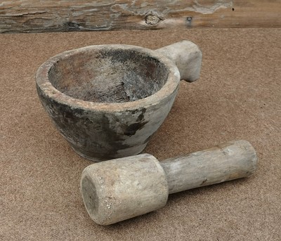 Primitives - Antique Wooden Mortar