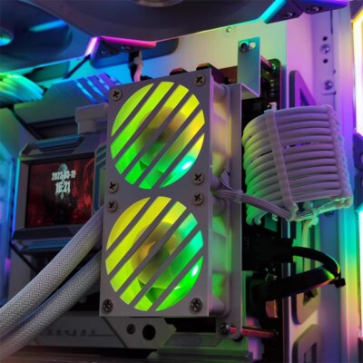 PC ATX/MATX RAM Memory Cooler Radiator ARGB Sync PWM Cooling Fan For ...