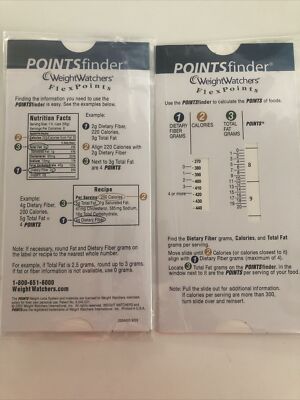 Weight Watchers Flex points finder Slide Calculator Plan Slider- NEW | eBay