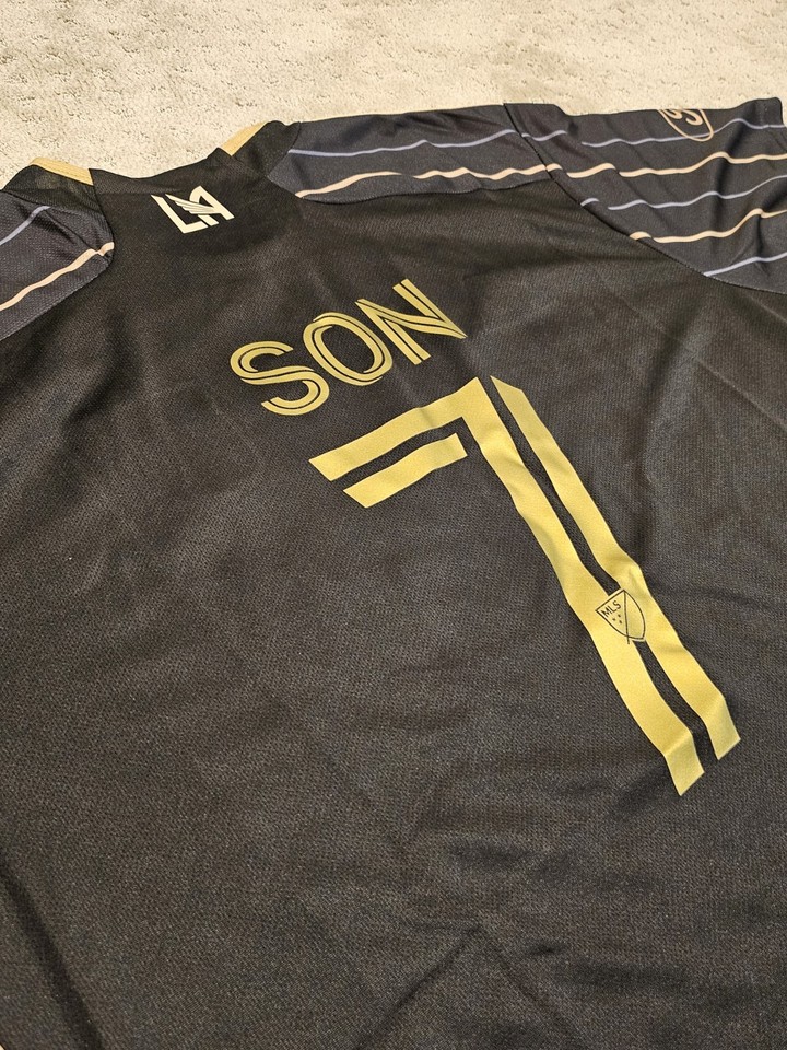 LAFC #7 SON 25/26 Home Jersey – Black/Gold – Large & X-Large | eBay