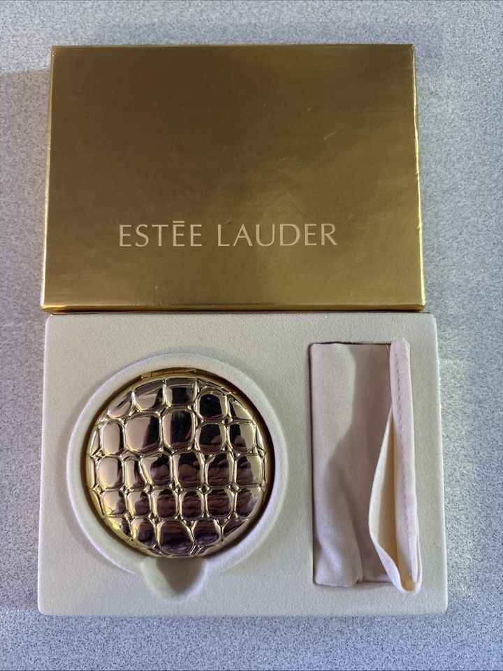 Estee Lauder Golden Alligator Slim Compact Lucidity Translucent Powder ...