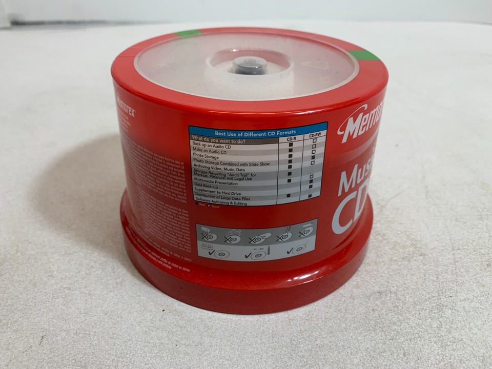 NEW Memorex Music CD-R 50 Pack 700MB 80 Minute 40x Speed Sealed | eBay