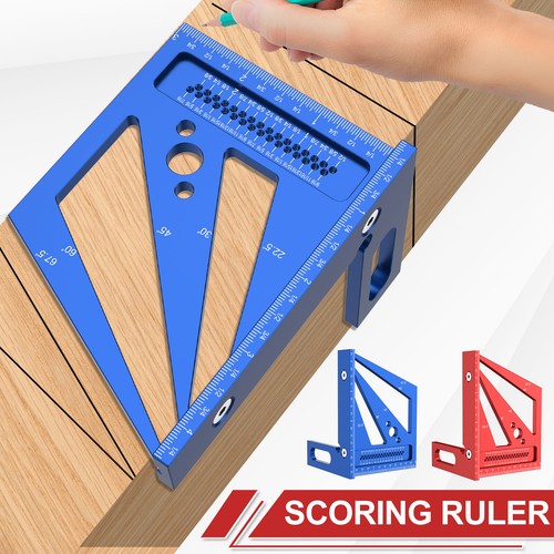 3D Multi-Angle Measuring Ruler Aluminum Alloy Imperial Woodworking ...