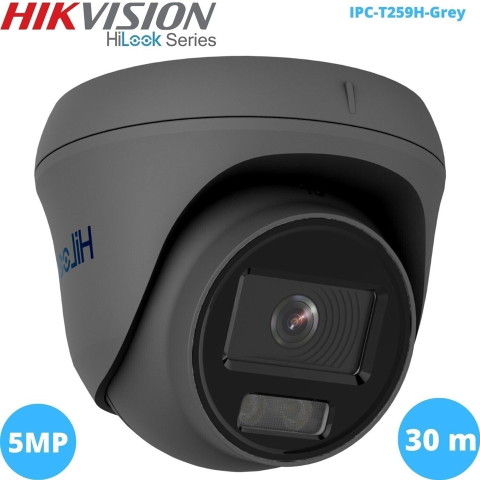 HILOOK COLORVU 5MP IPC-T259H 2.8MM IP PoE TURRET OUTDOOR CAMERA BY ...