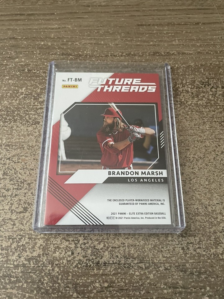2021 Panini Elite Extra Edition Brandon Marsh #FT-BM Future Threads ...