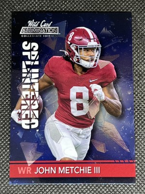 2021 Wild Card Alumination JOHN METCHIE III RC #ANSP-11 BLUE SPLINTERED ...