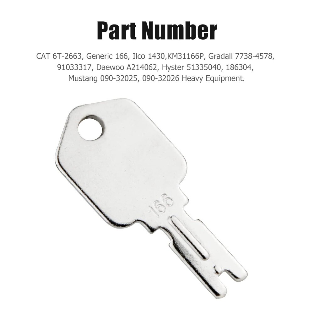 12Pcs Silver Forklift Key Metal Key Key Replacement for Excavator | eBay