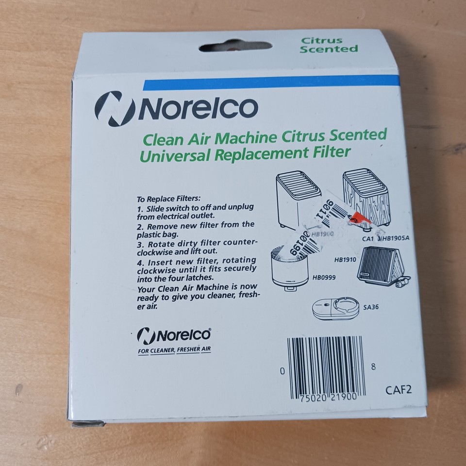 Norelco Clean Air Machine Replacement Filter CAF2 Citrus Scent NOS ...