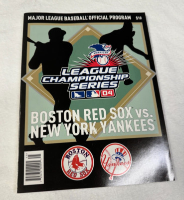 2004 MLB ALCS Official Program Yankees vs. Red Sox | eBay