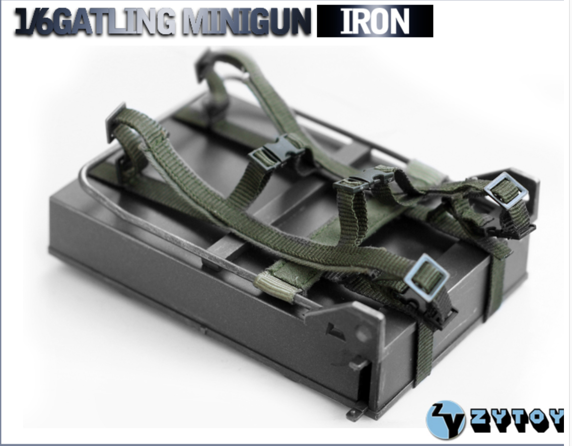 1/6 M134 Heavy Machine Gun Gatling 8018 Minigun Bullet Box TERMINATOR T ...