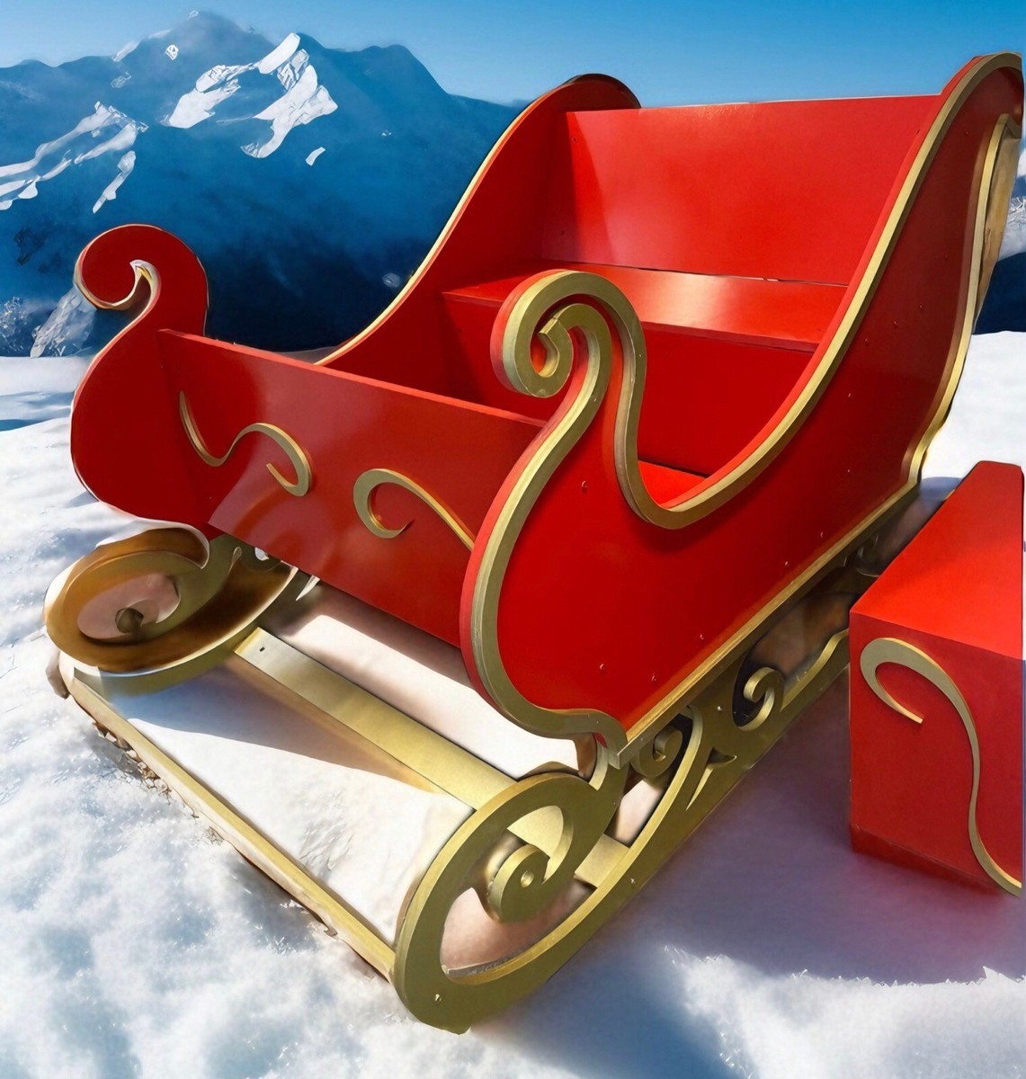 Life Size Santa Sleigh Pattern New Design Christmas Home Decoration