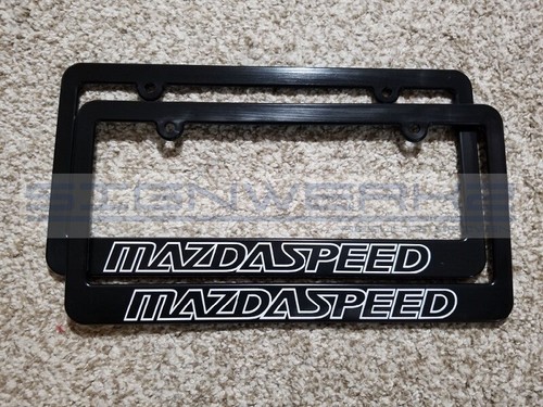 Mazdaspeed License Plate Frame Miata MX5 CX3 RX7 RX8 outline - Pair | eBay