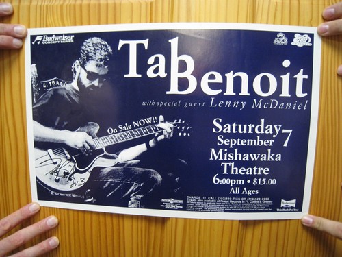 Tab Benoit Poster With Guitar Signed Lenny McDaniel | eBay Australia