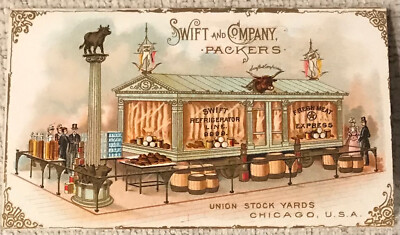 SWIFT AND COMPANY VICTORIAN TRADE CARD WORLD'S COLUMBIAN EXPO 1893 ...