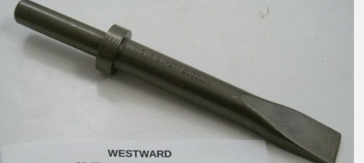Qty 1 WESTWARD Pneumatic Flat Chisel, 0.680" Shank, 1" Tip, Alloy Steel ...