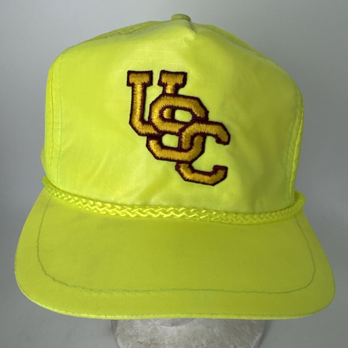 USC Cap Hat Neon Yellow Green Embroidered Bump Bonnets Ski Headwear by ...