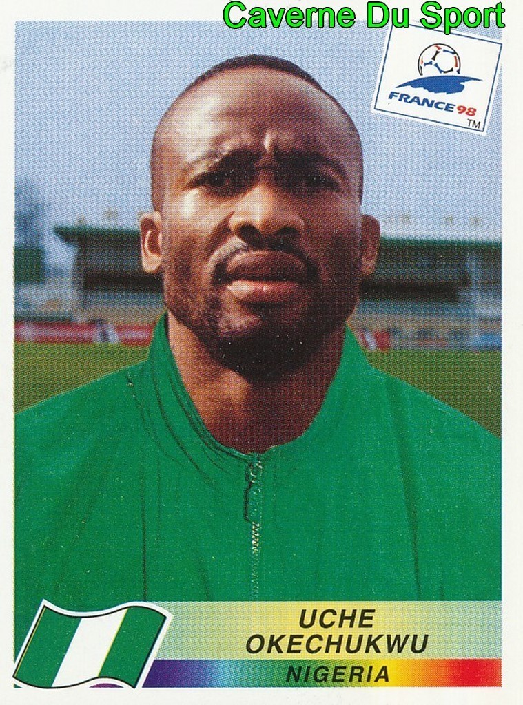 249 UCHE OKECHUKWU NIGERIA VIGNETTE FIGURINE STICKER WORLD CUP FRANCE ...