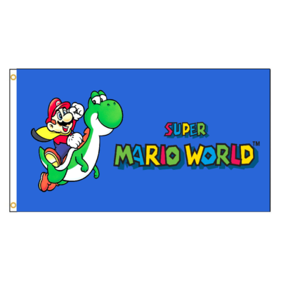 Mario World Flag Zomanon Super Mario Bros Tapestry Mario Anime