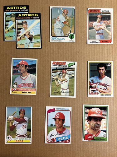 Cesar Geronimo Lot 1971-1981 Includes 2 Rookies | eBay