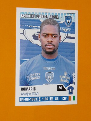 #40 ROMARIC COTE D'IVOIRE SC BASTIA SCB FURIANI PANINI FOOTBALL FOOT ...