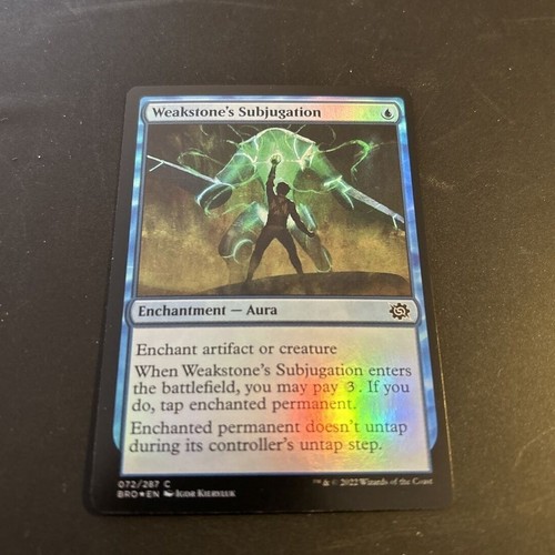 MTG Weakstone's Subjugation (72/399) The Brothers' War NM FOIL | eBay