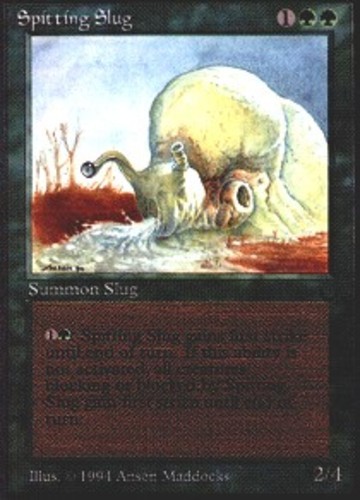 Heavy Play, English MTG Regular Spitting Slug The Dark Magic the ...