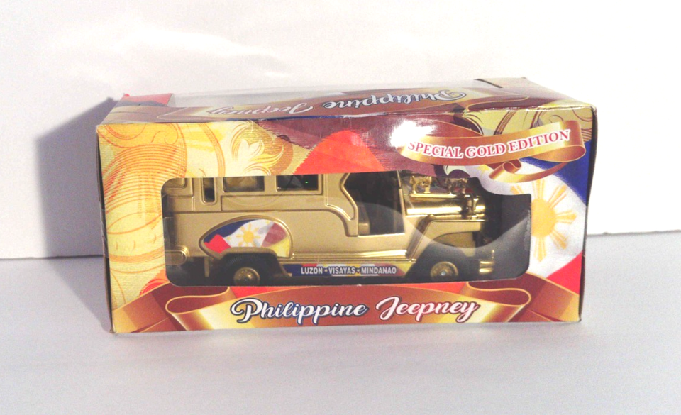 Philippine Jeepney Special Gold Edition Die-Cast Metal Pull-Back Toy ...