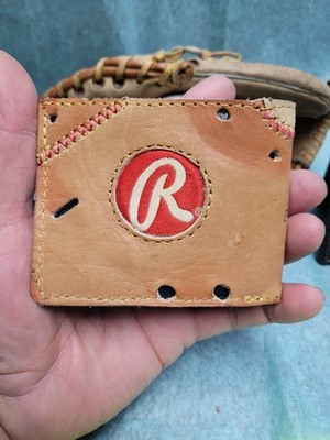 Rawlings Baseball Glove Handmade leather Bifold Luxury Wallet 8 Cards ...