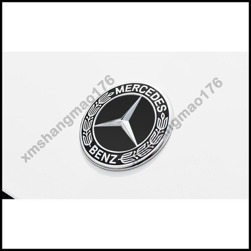 Mercedes Hood Company Sign Black Emblem Logo For W204 W205 W211 W210 ...