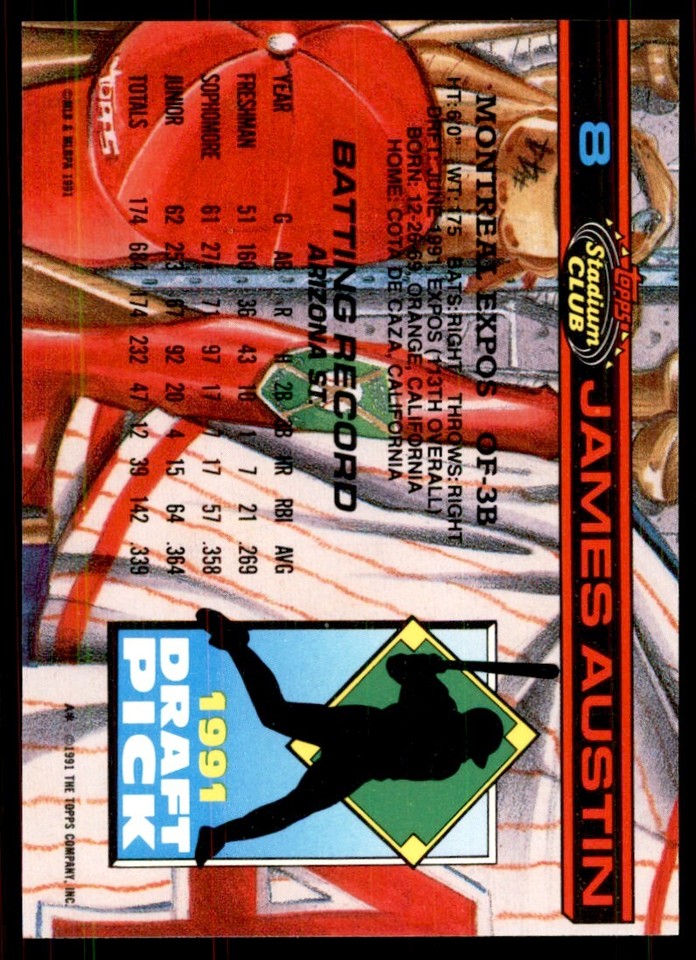 1991 Stadium Club Stadium Set Jamess Austin Baseball Cards #8 | eBay