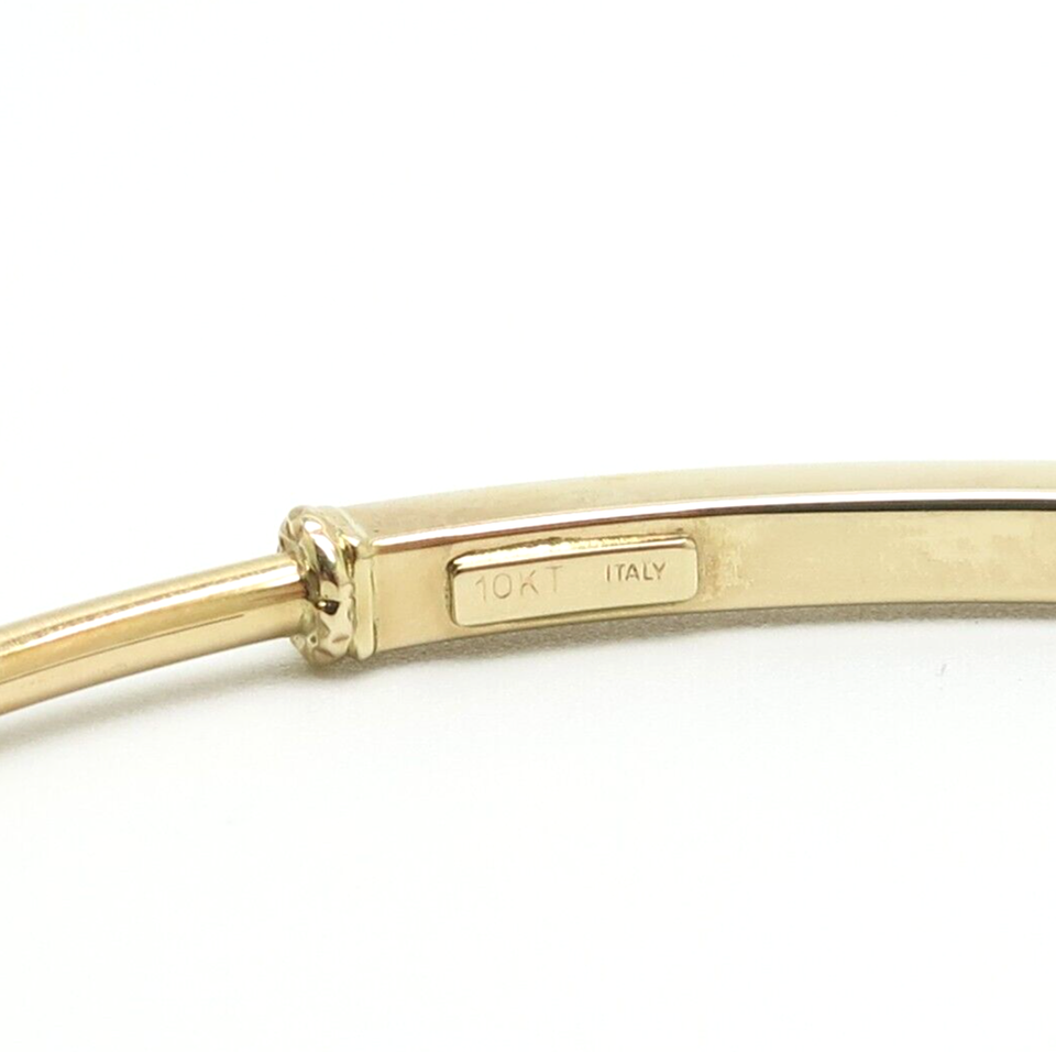 10K Yellow Gold Dominican Flag Colors Enamel Hinged Cuff Bracelet 7” | eBay