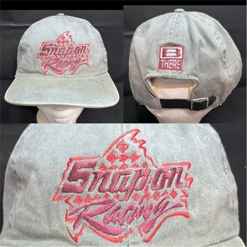Vtg Snap On Racing Strapback Hat Tool Company Checkered Flag Logo B ...