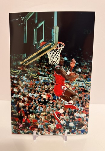 1986 Michael Jordan Rookie 4x6 Photo - Slam Dunk - Bulls | eBay