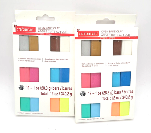 Craftsmart Oven Bake Clay (2) sets 12-1 oz Bars Set | eBay