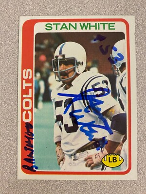 Stan White signed BALTIMORE COLTS COLTS card 1978 Topps | eBay