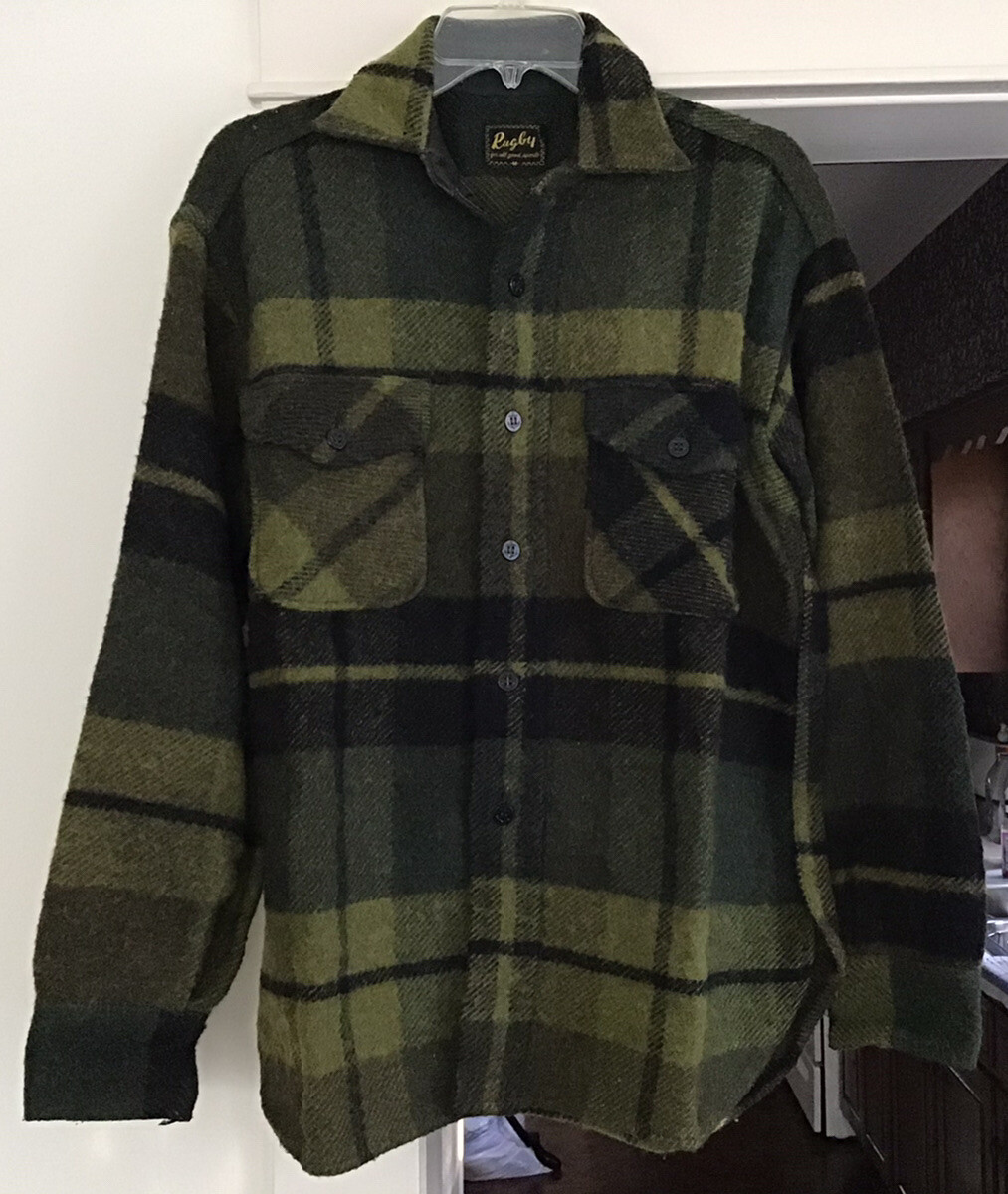 VTG 1940s Hunting Camp Shirt Jacket Rugby For All Goo… - Gem