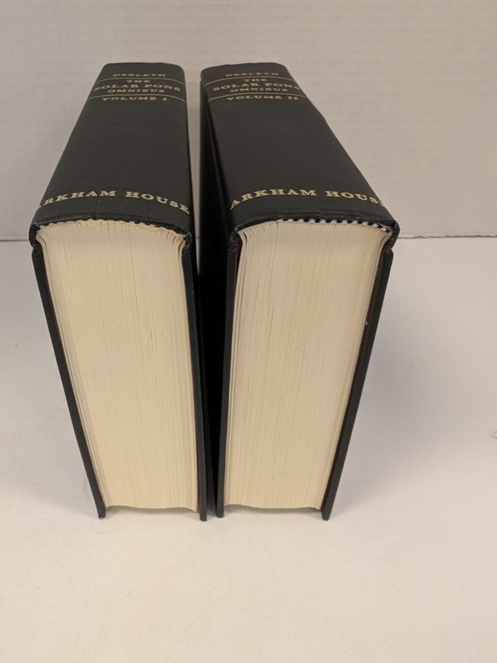 August Derleth The Solar Pons Omnibus Arkham House 2 Volumes HC Book ...