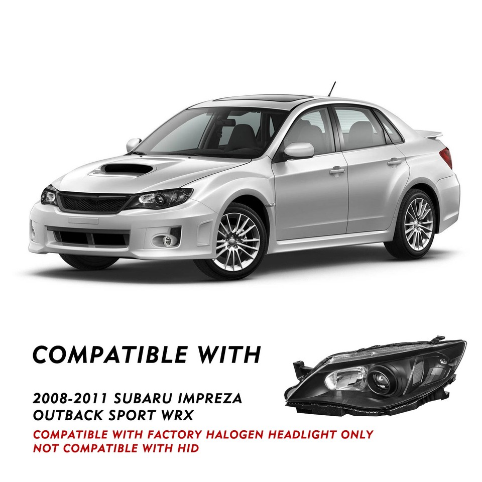 For 2008 2009 2010 2011 Subaru Impreza Outback Sport WRX Black Clear ...