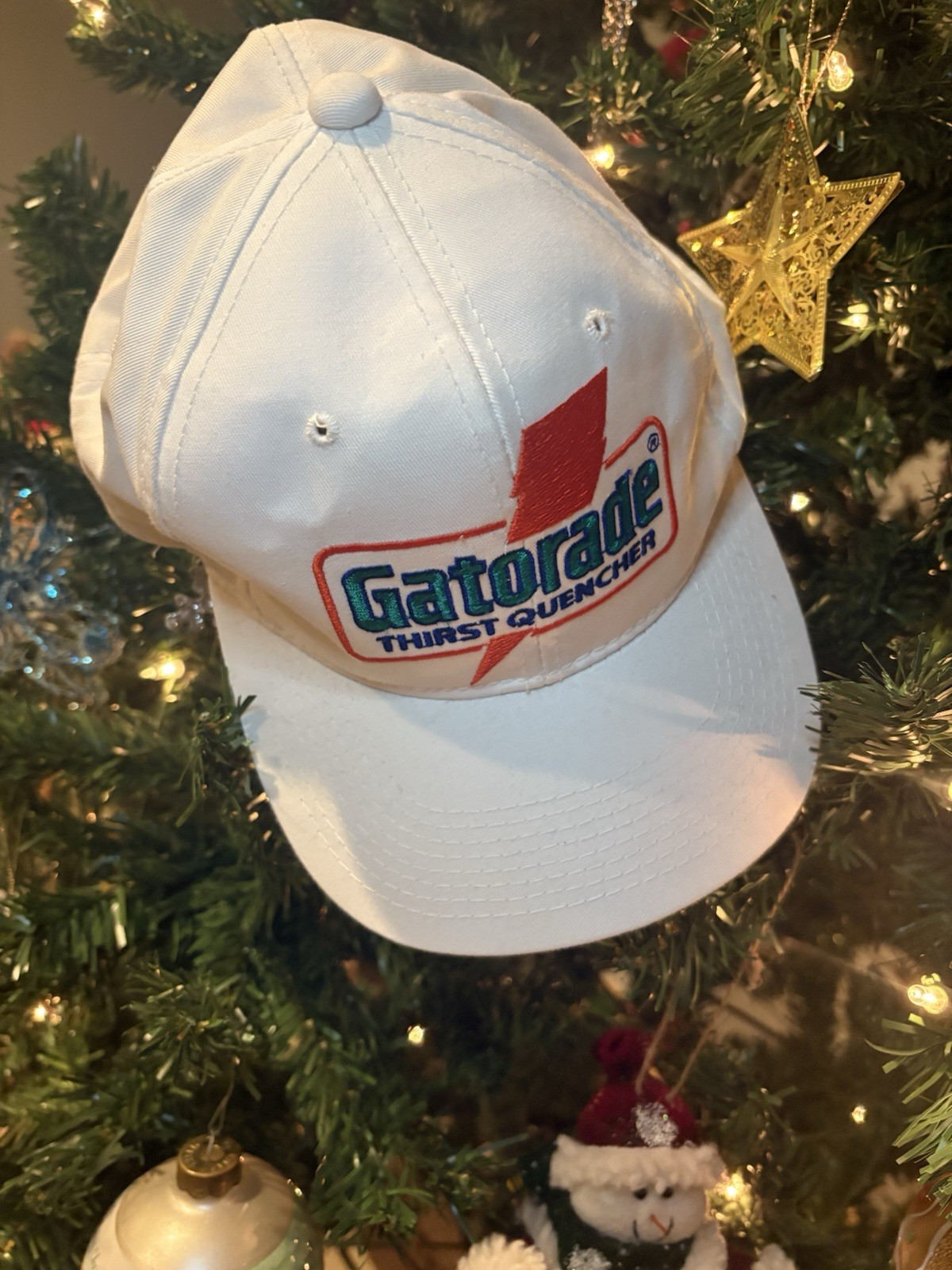 Vintage Gatorade Thirst Quencher Hat White Green Brim… - Gem