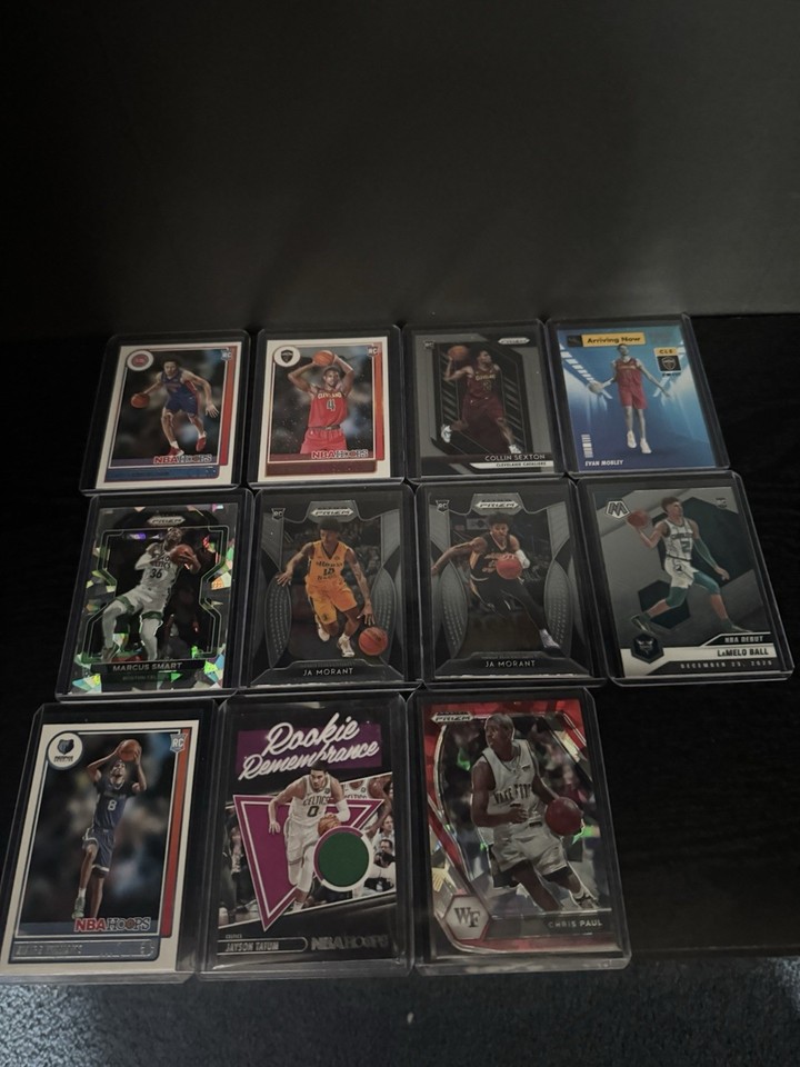 NBA Rookie Card Lot - Lamelo, Ja Morant, Evan Mobley, Tatum Relic - 12 ...