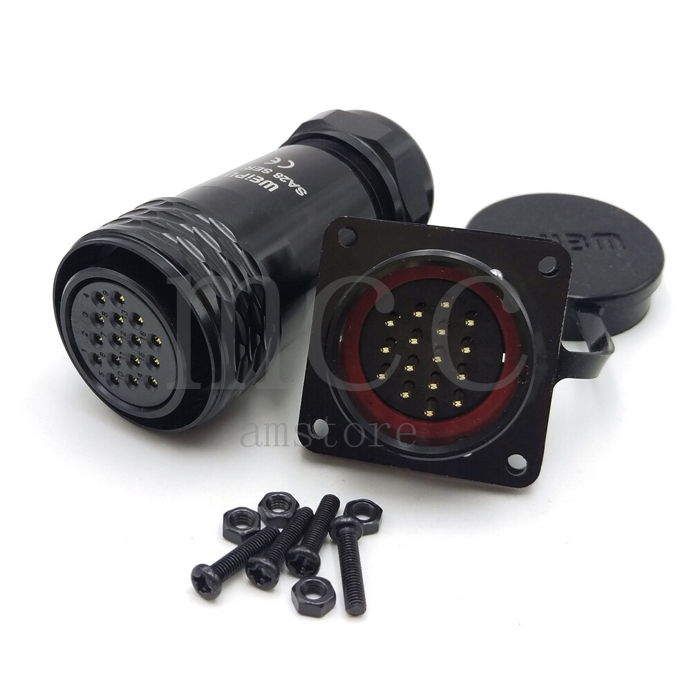 SA28 WEIPU 20Pin Panel Aviation Cable Connector,Circular Bulkhead ...