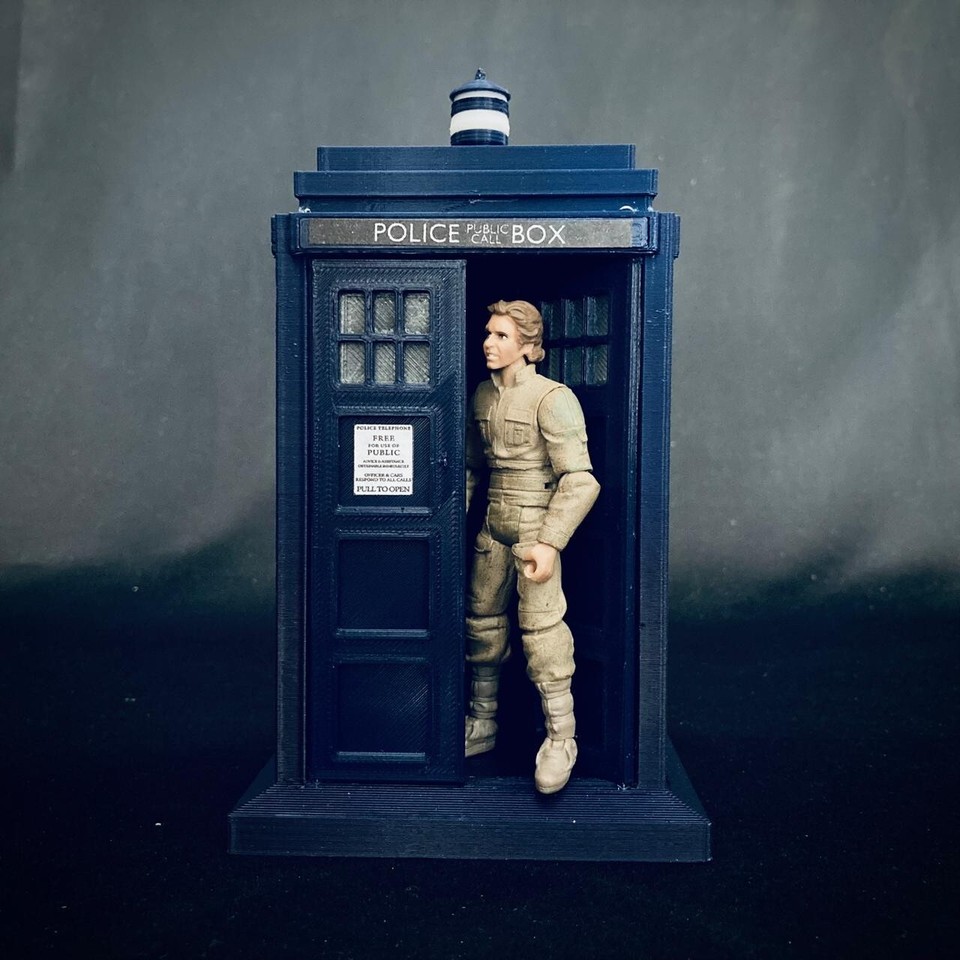 Custom 3D printed Police Box for 3.75 Inch (1:18) Figure Diorama | eBay