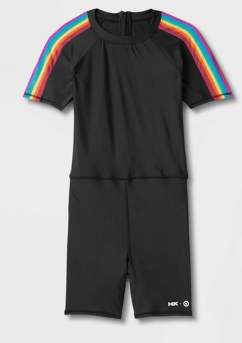 Humankind Pride Black Rainbow Unisuit One Piece Bathing Suit (Small ...