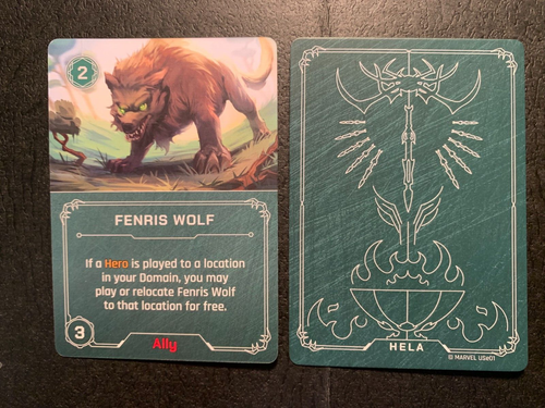 MARVEL VILLAINOUS Fenris Wolf ALLY HELA CARD 2020 | eBay