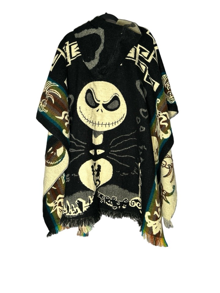 The Nightmare Before Christmas Adult Hooded Poncho Black Wool Made ...